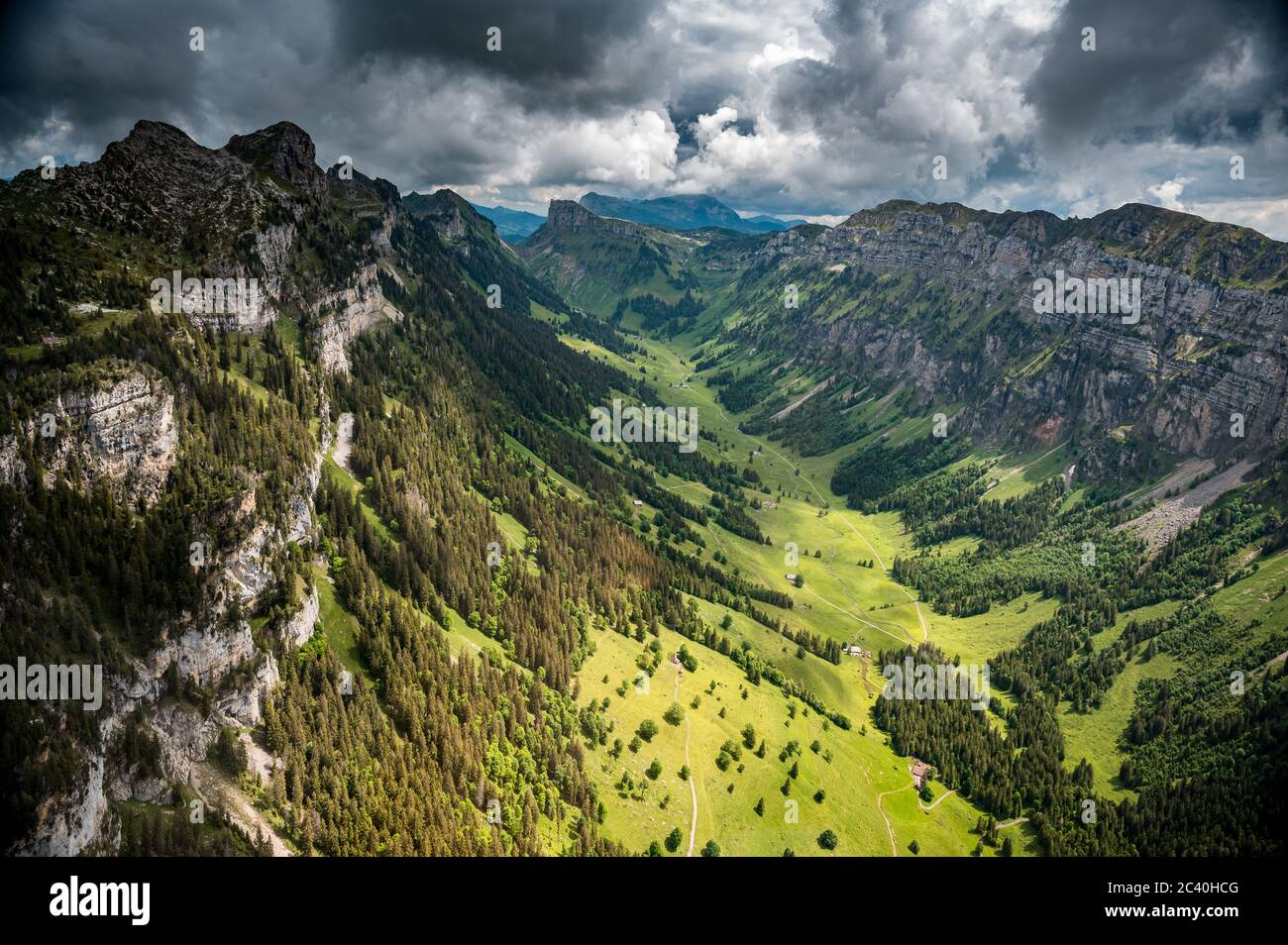 Justistal with Sigriswiler Rothorn and Sichle in the Bernese Alps Stock ...