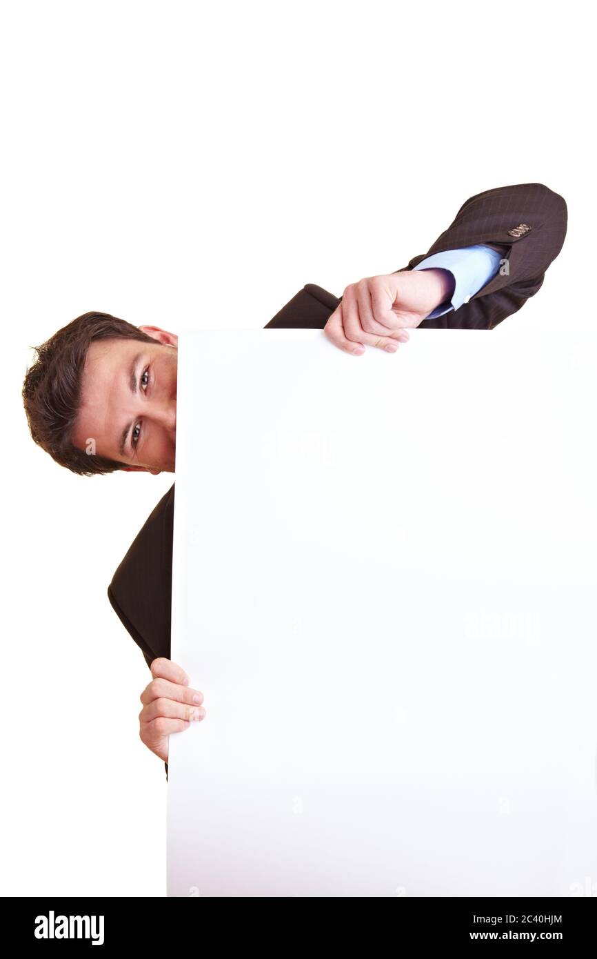 Hiding behind sign hi-res stock photography and images - Alamy