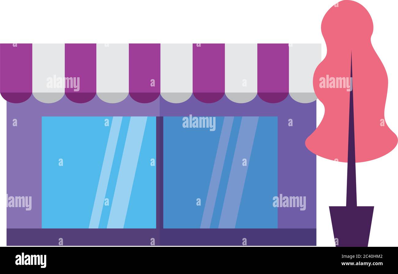 store with tree design of Shop supermarket and market theme Vector ...