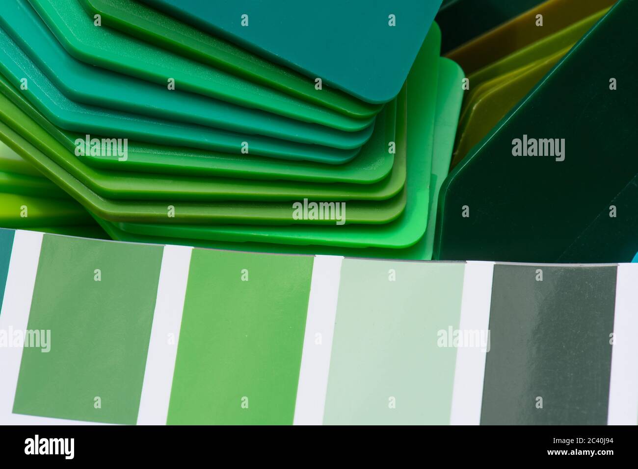 plastic pattern in different colours with paper specimen Stock Photo ...