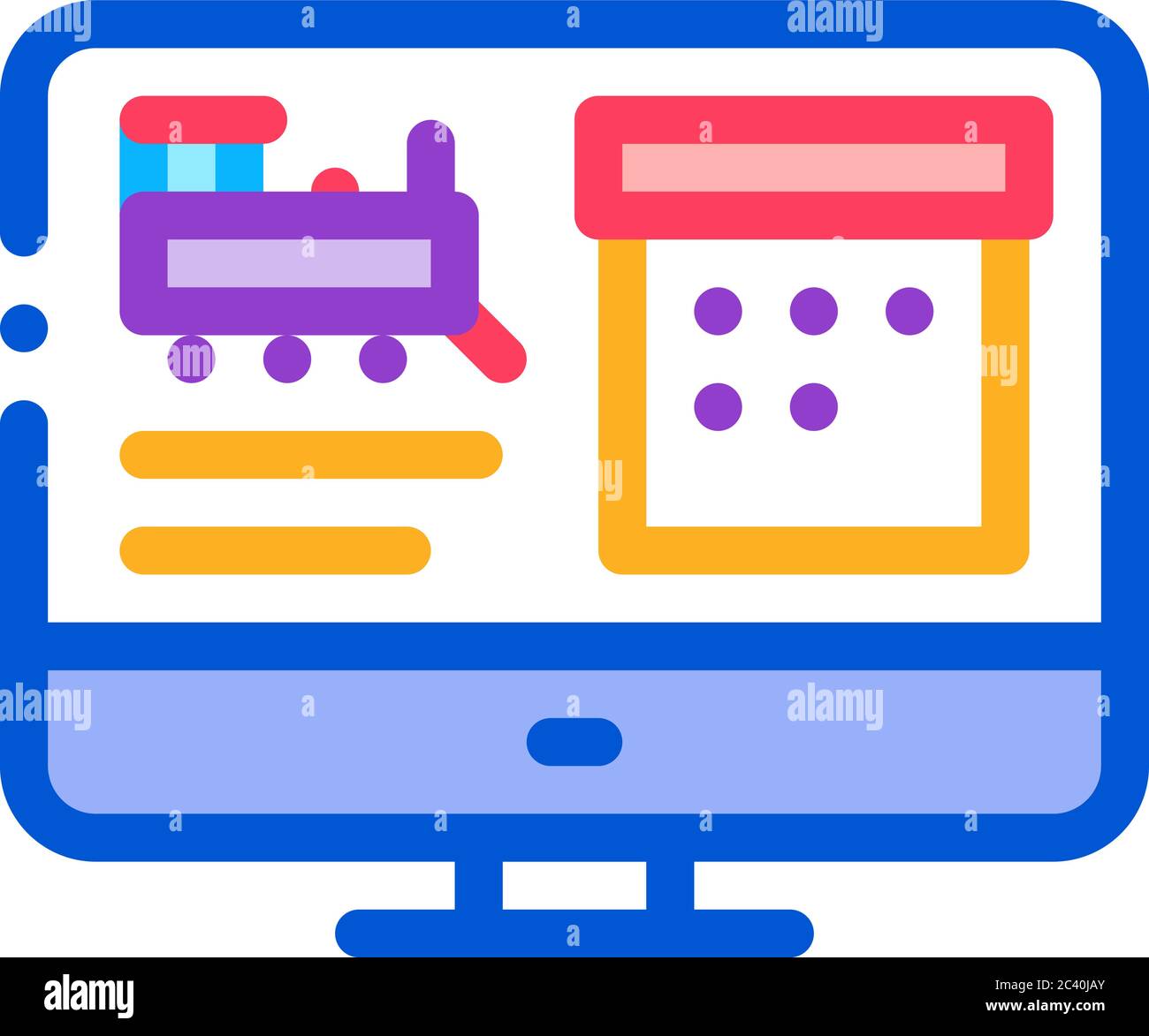 internet train timetable icon vector outline illustration Stock Vector ...