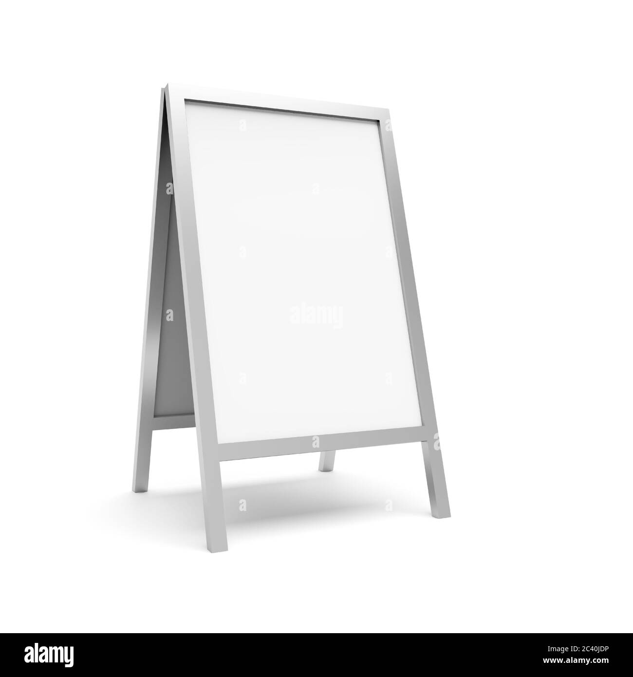 whiteboard billboard advertising blank white marketing 3D illustration ...