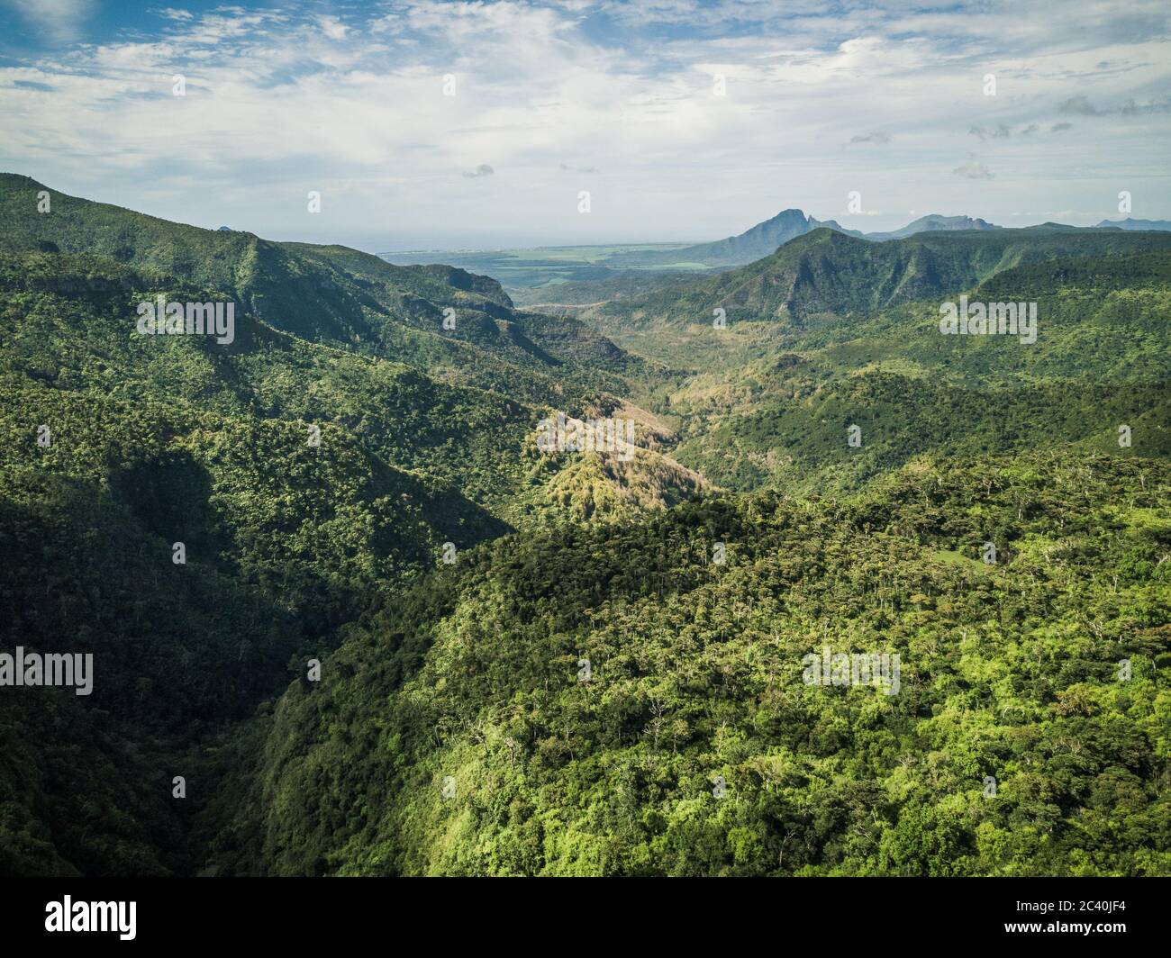 Aerial view of Black river Gorges Viewpoint Mauritius Stock Photo - Alamy