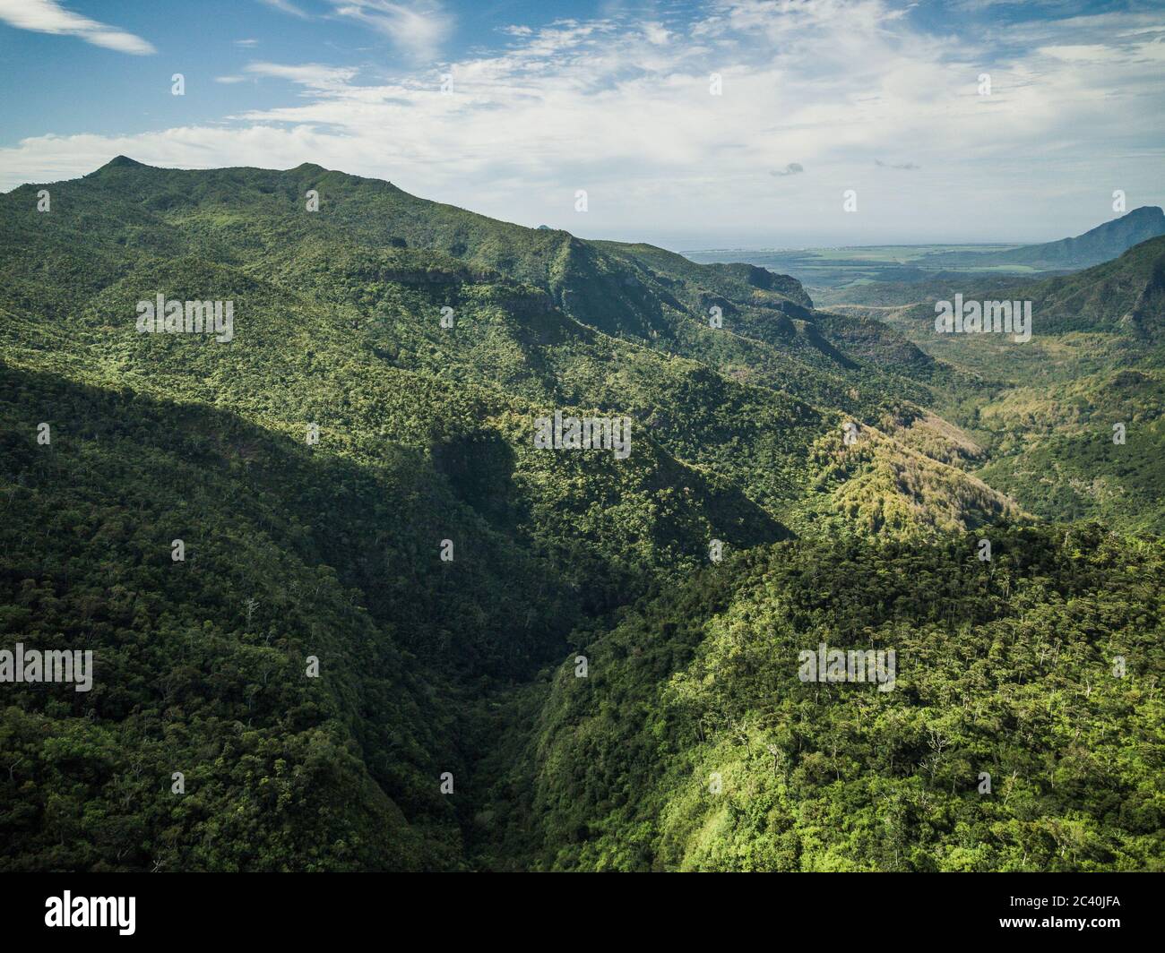 Aerial view of Black river Gorges Viewpoint Mauritius Stock Photo - Alamy