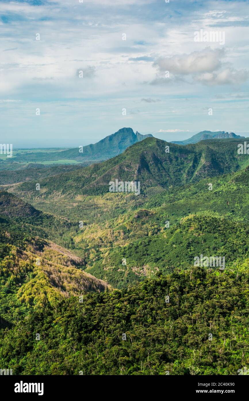 Aerial view of Black river Gorges Viewpoint Mauritius Stock Photo - Alamy