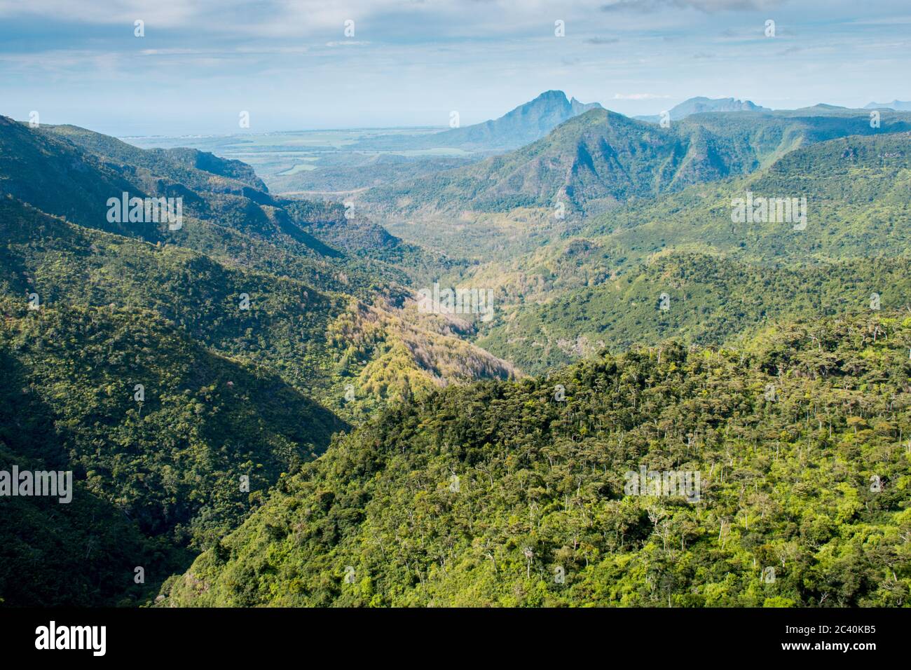 Aerial view of Black river Gorges Viewpoint Mauritius Stock Photo - Alamy