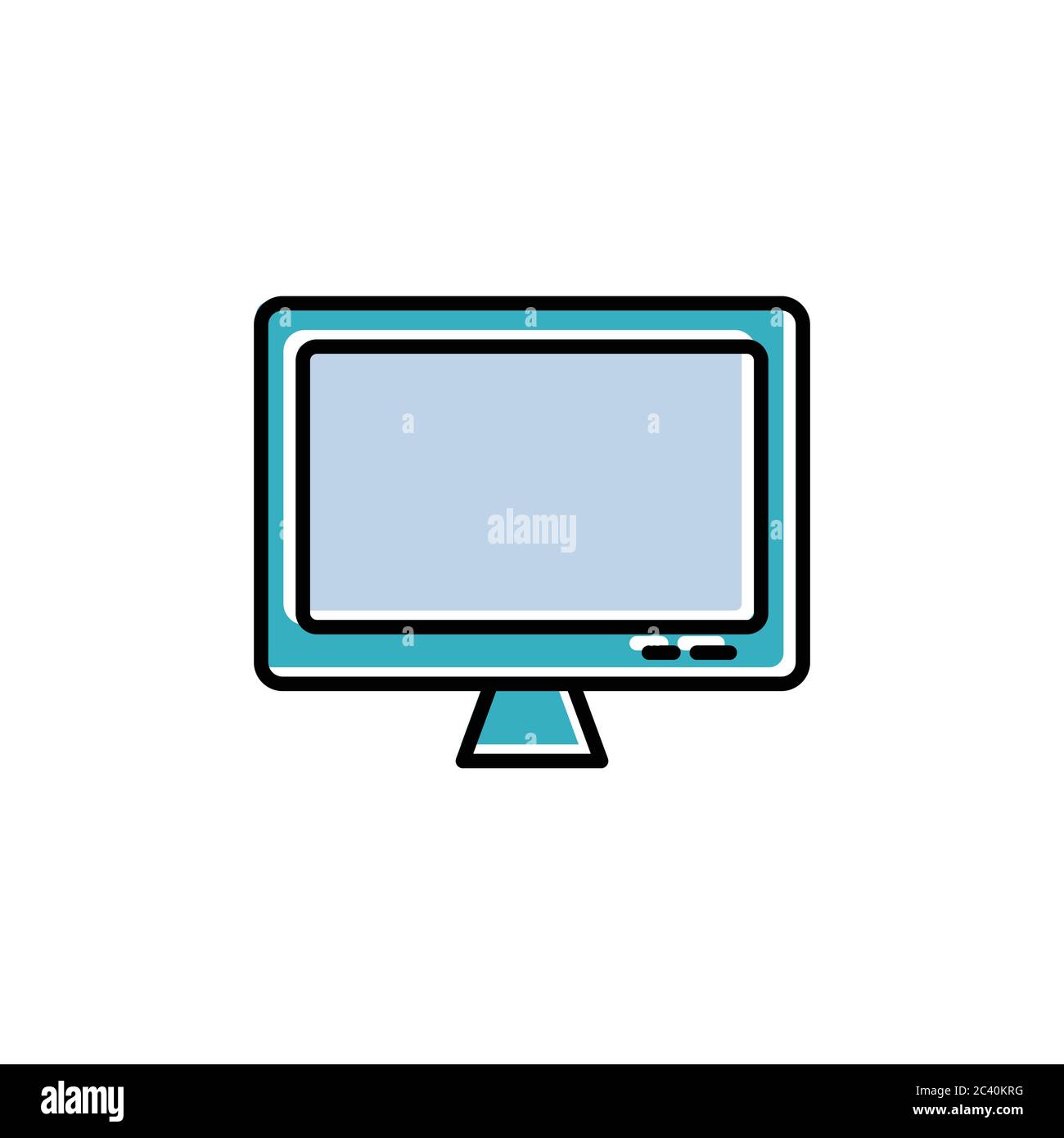 Desktop monitor Stock Vector Images - Alamy