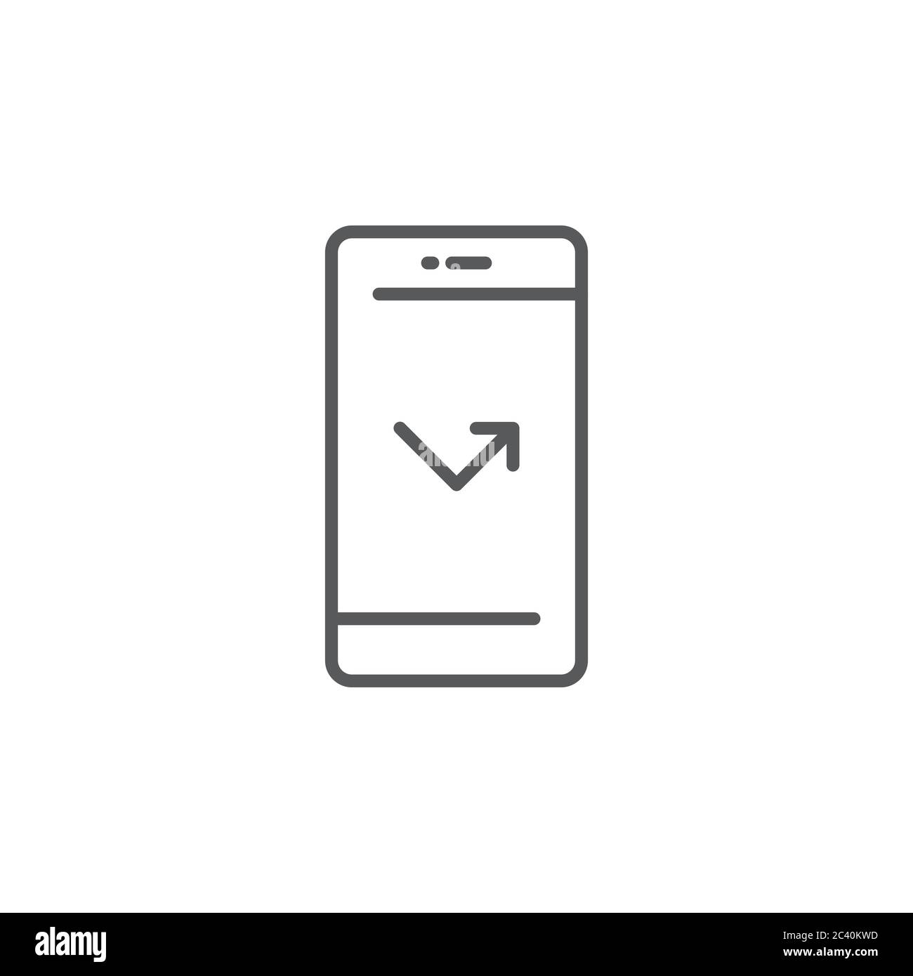 Missed phone call vector icon symbol isolated on white background Stock ...