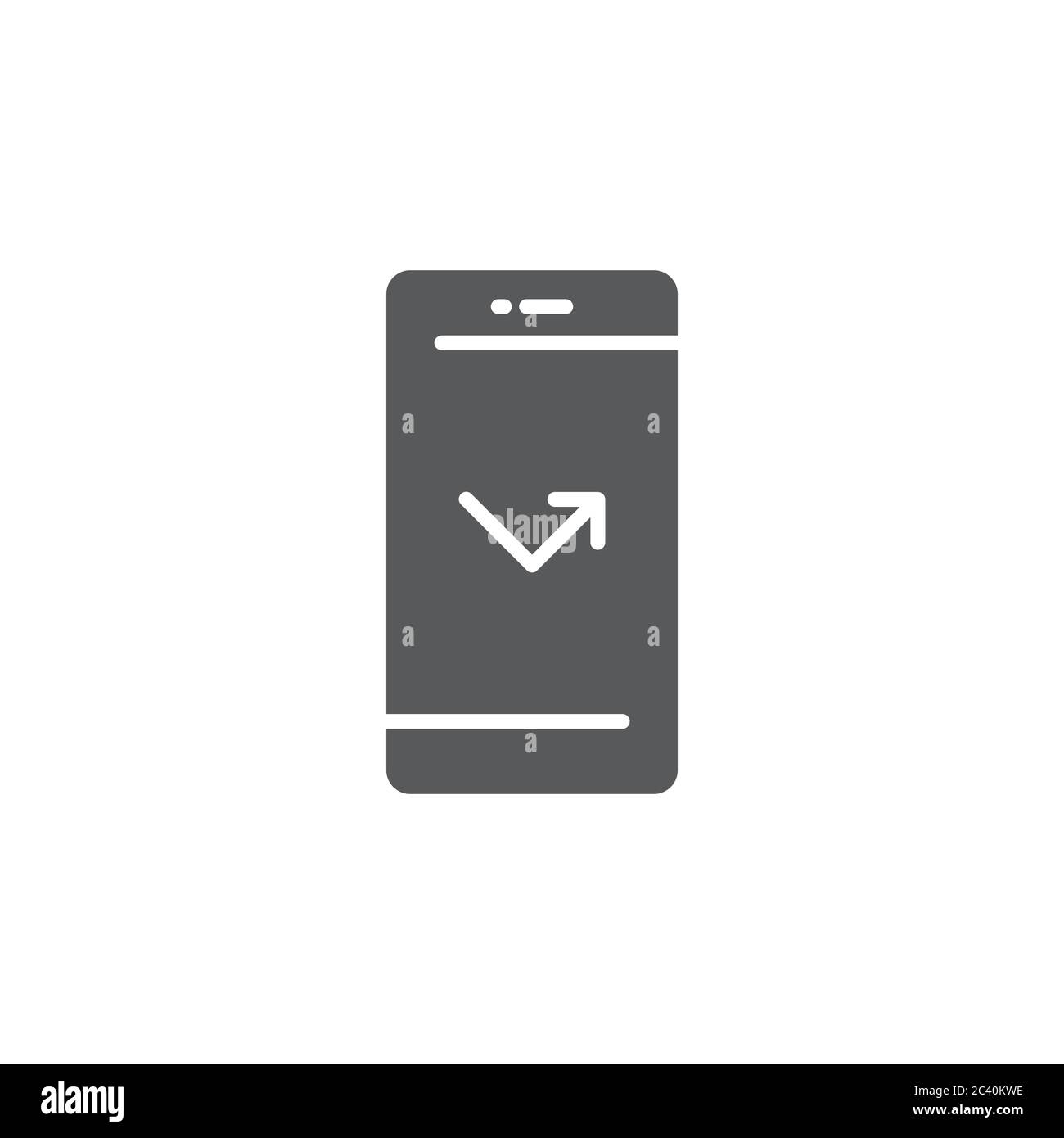 Missed phone call vector icon symbol isolated on white background Stock ...