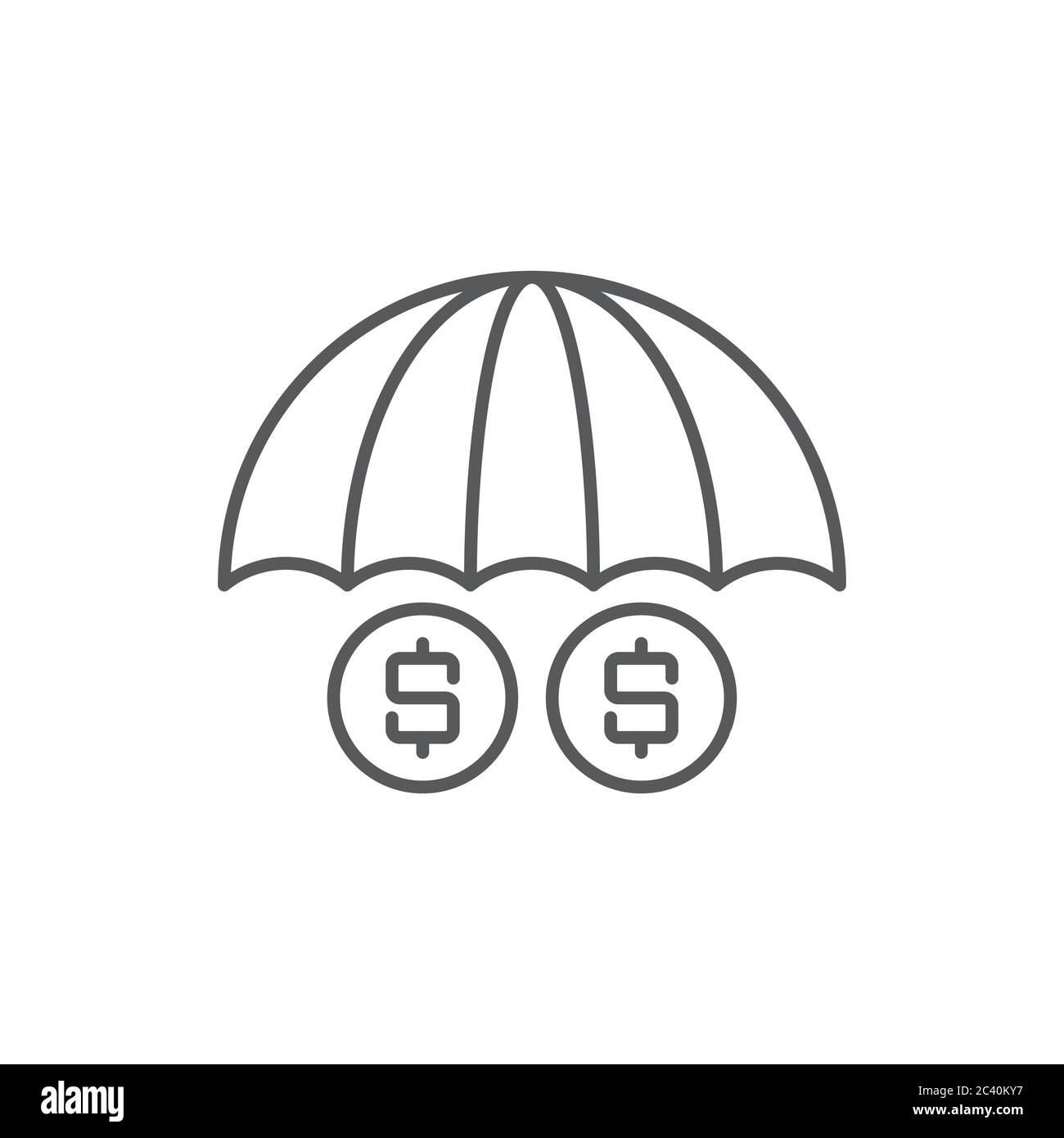 Money Protection vector icon symbol isolated on white background Stock ...