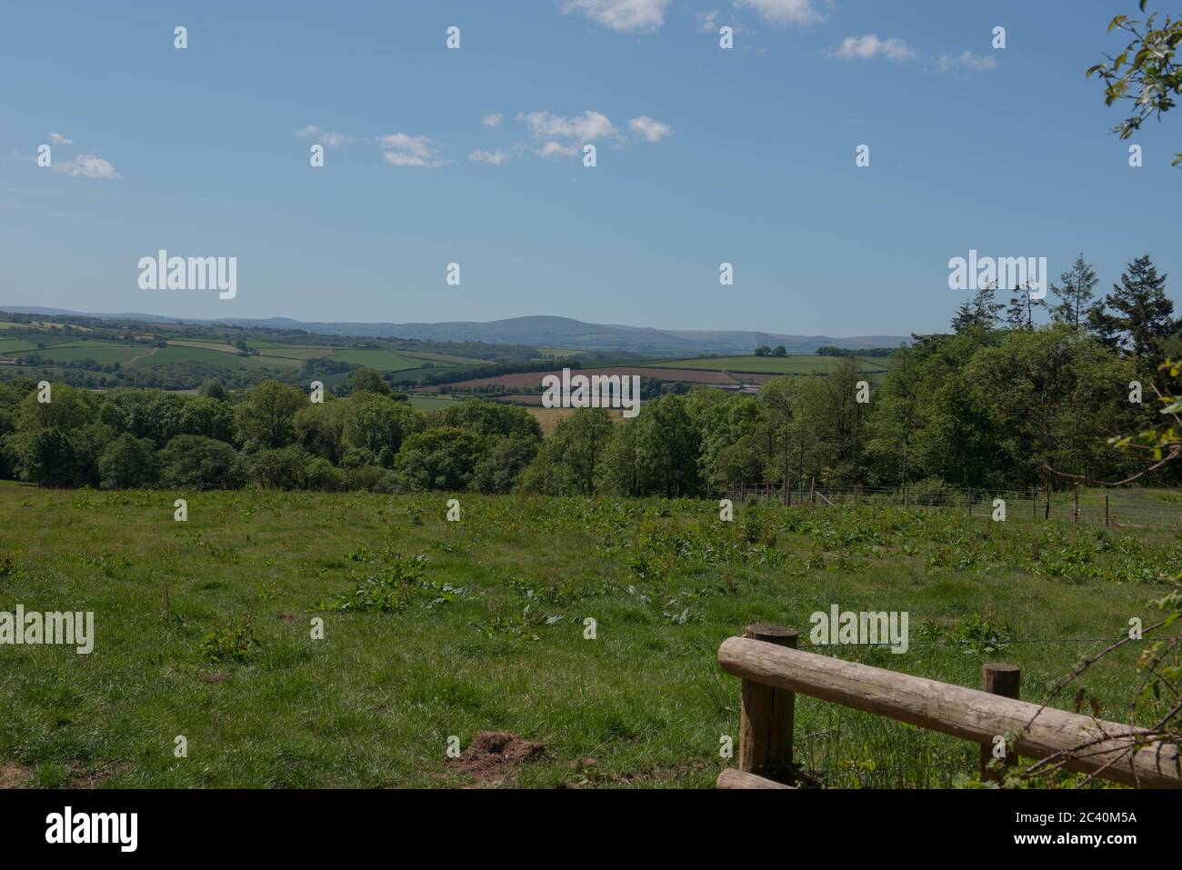 Rural Devon Countryside from Abbotsham Moor with Panoramic Views of the ...