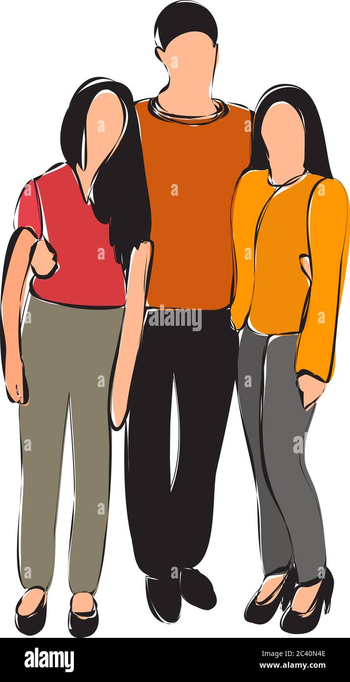 Business man woman stand Stock Vector Images - Alamy