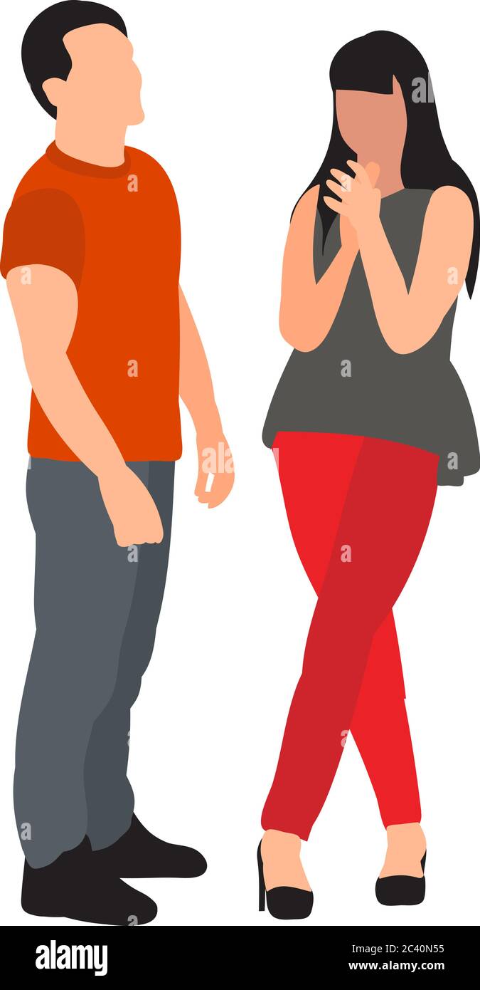 vector, on a white background, people in a flat style, without a face ...