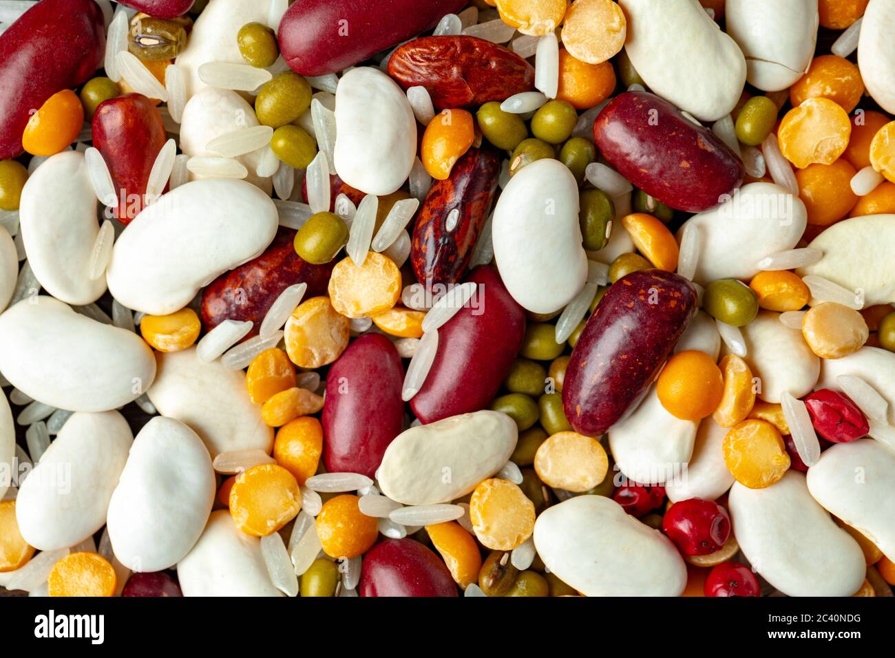 Background of mix of different grains and beans Stock Photo - Alamy