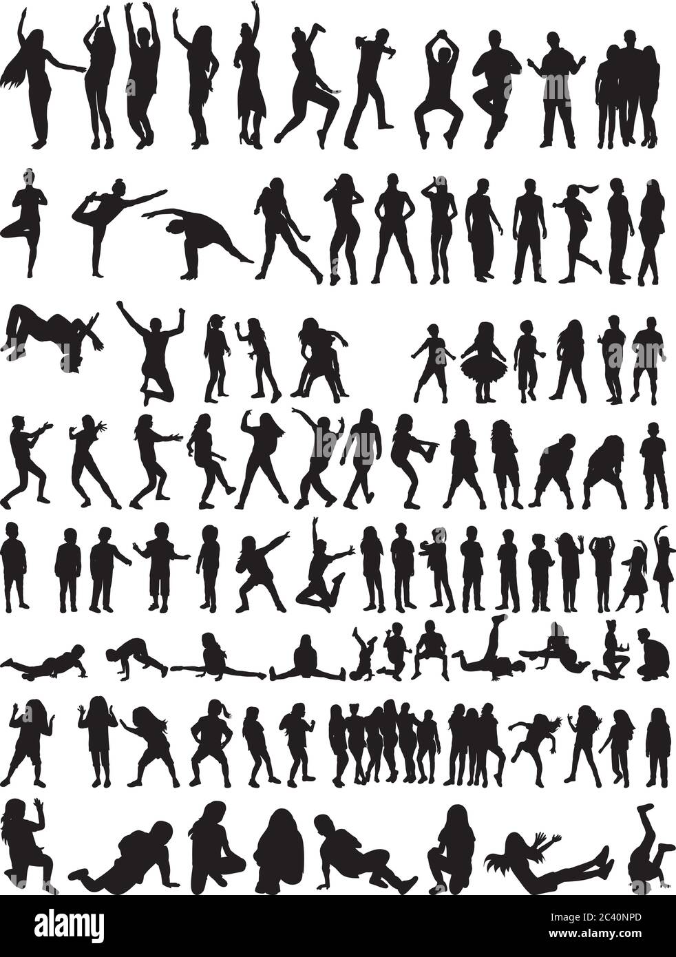 silhouette of dancing people set Stock Vector Image & Art - Alamy