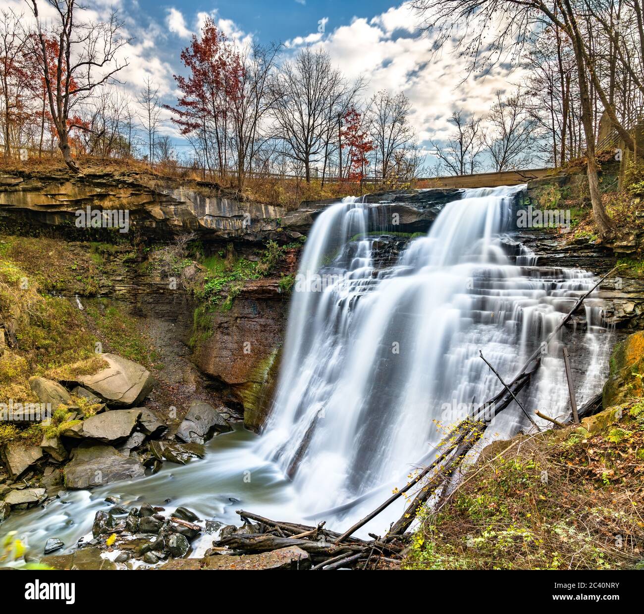 Breandywine Falls at Cuyahoga Valley National Park in Ohio Stock Photo ...