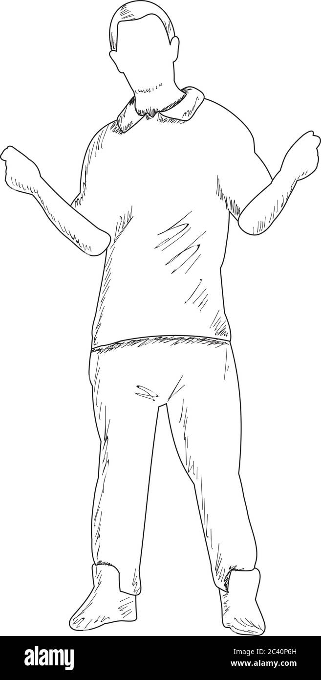 freehand sketch of a man Stock Vector Image & Art - Alamy