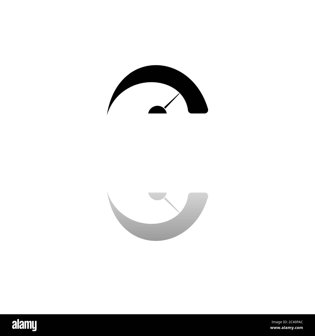 Speed. Black symbol on white background. Simple illustration. Flat ...