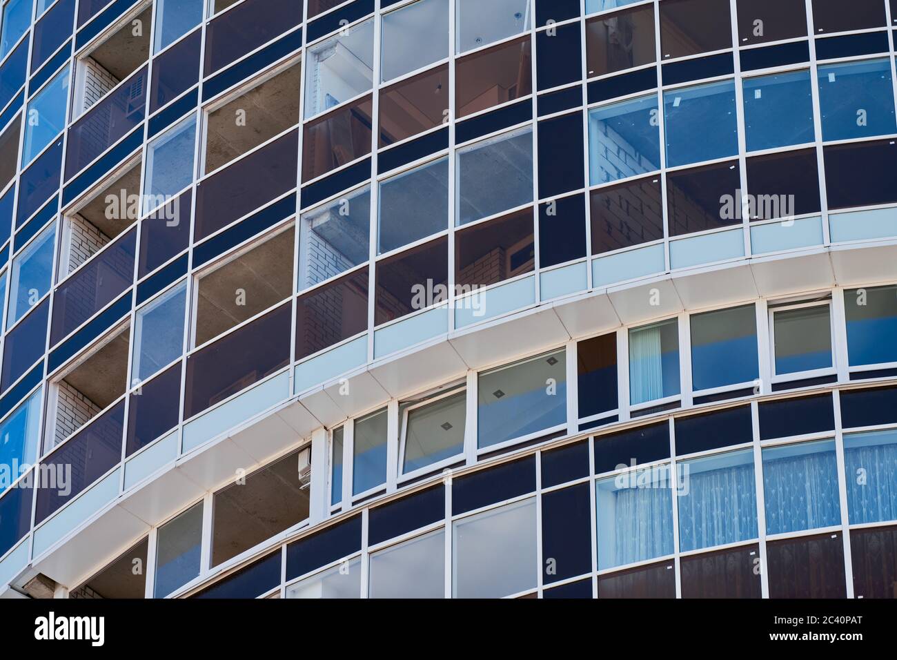 Multistorey building. Rhythm in photography. Multi-storey facade ...