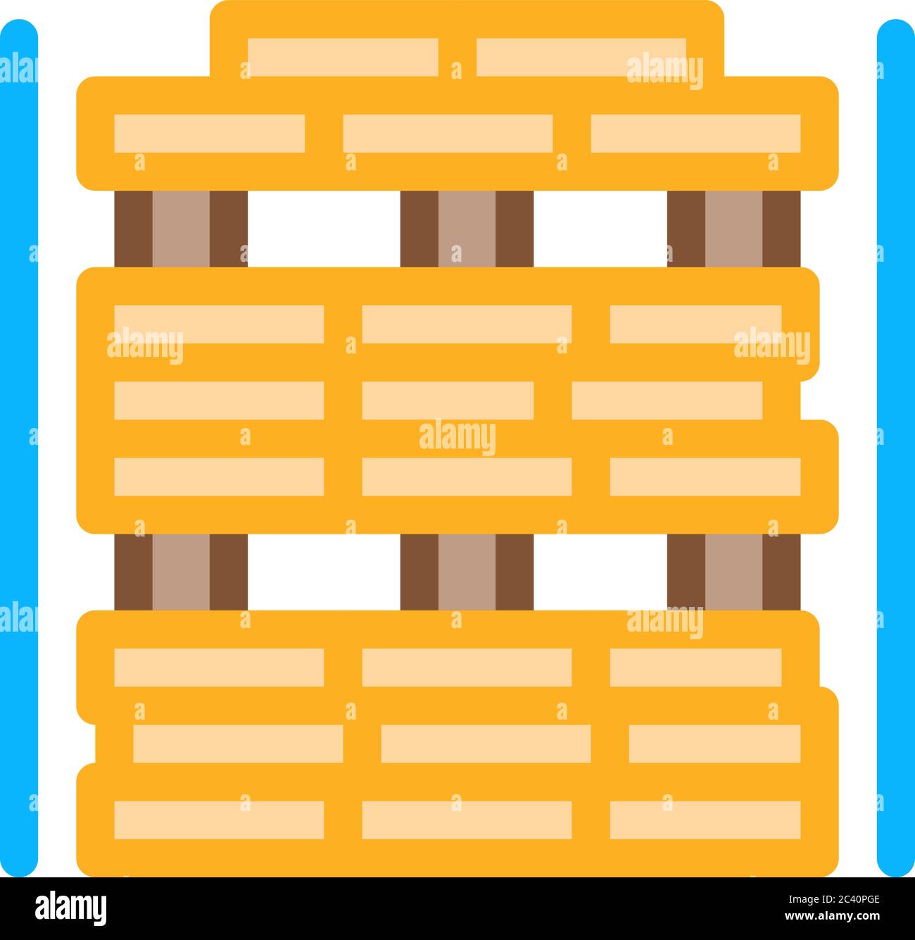 wooden planks store icon vector outline illustration Stock Vector Image ...