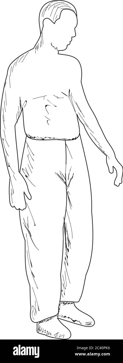 Back view man phone Stock Vector Images - Alamy