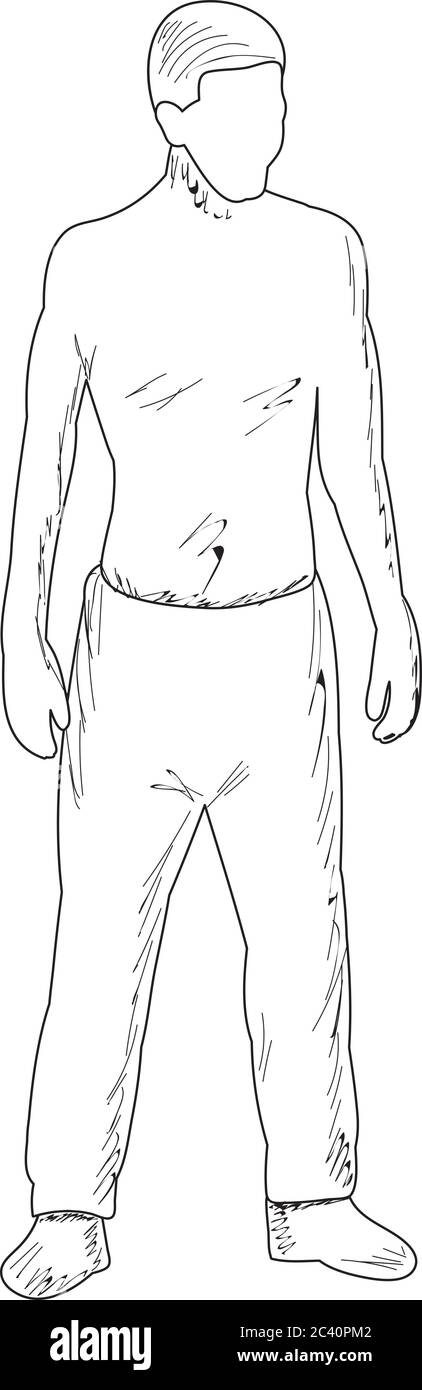 white background, freehand sketch of a man Stock Vector Image & Art - Alamy