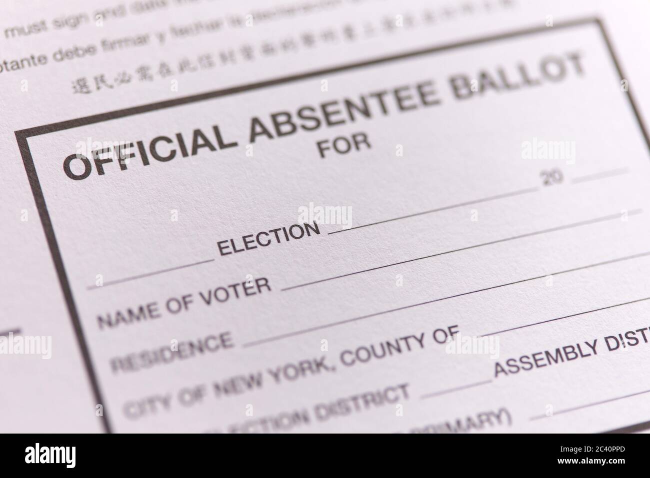 Ballot paper usa hi-res stock photography and images - Alamy