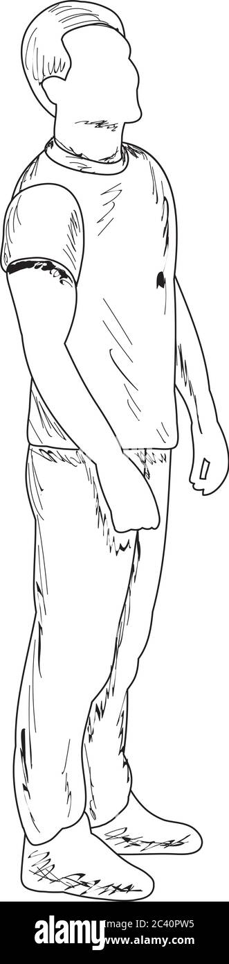 vector, on a white background, freehand sketch of a man Stock Vector ...