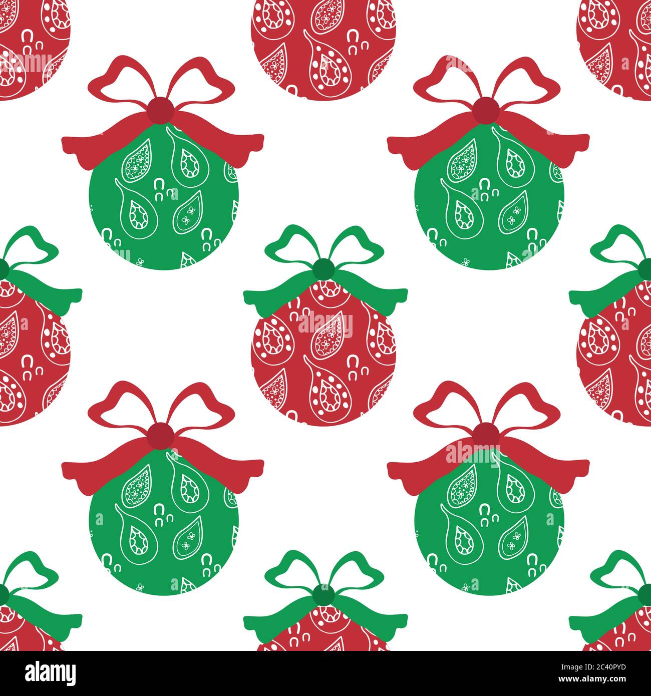 Xmas baubles red color Stock Vector Images - Alamy