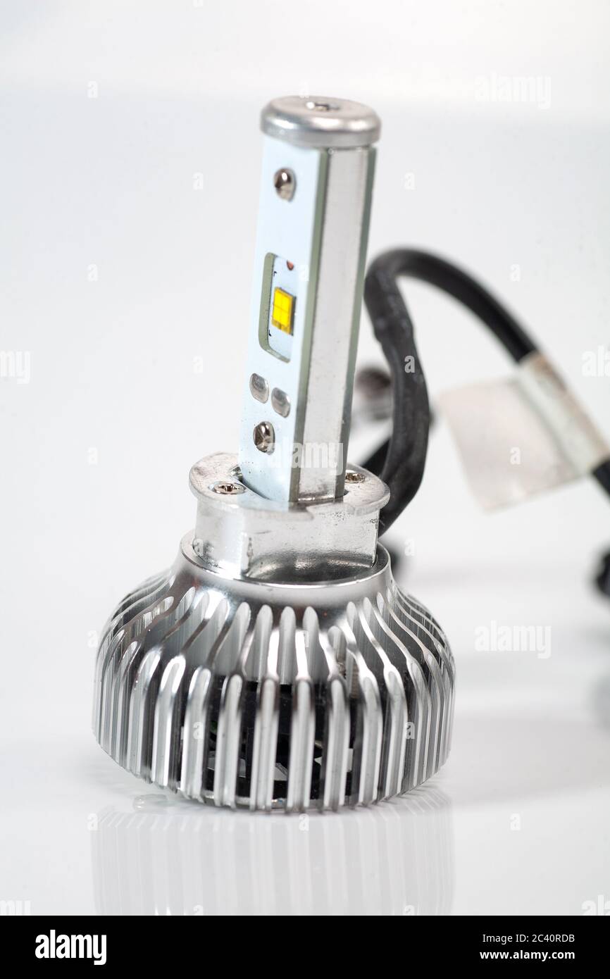 Light bulbs for car lamps. Automotive part in Silvery metallic and ...