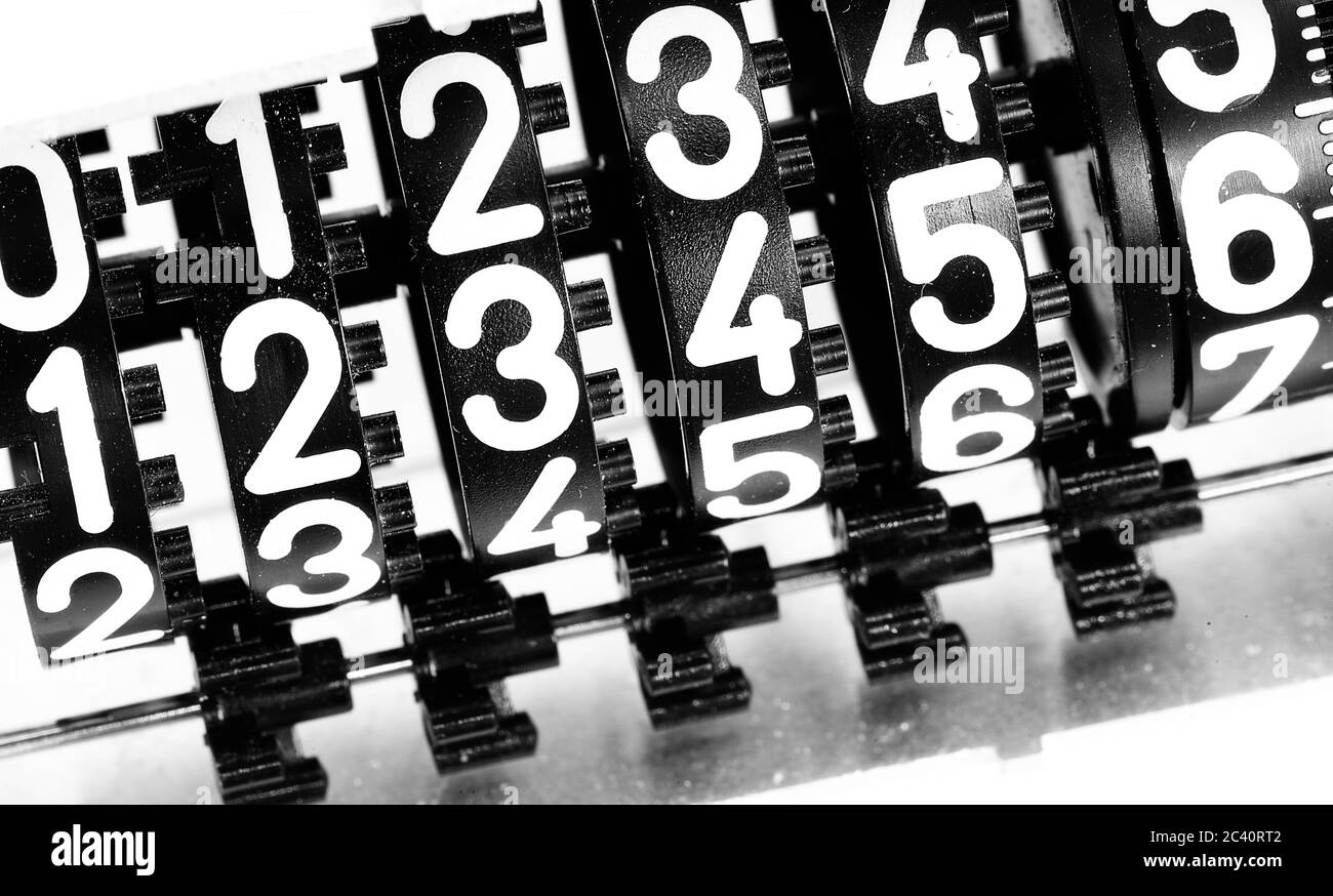 numbers of an analog meter of the electricity consumed by the user ...