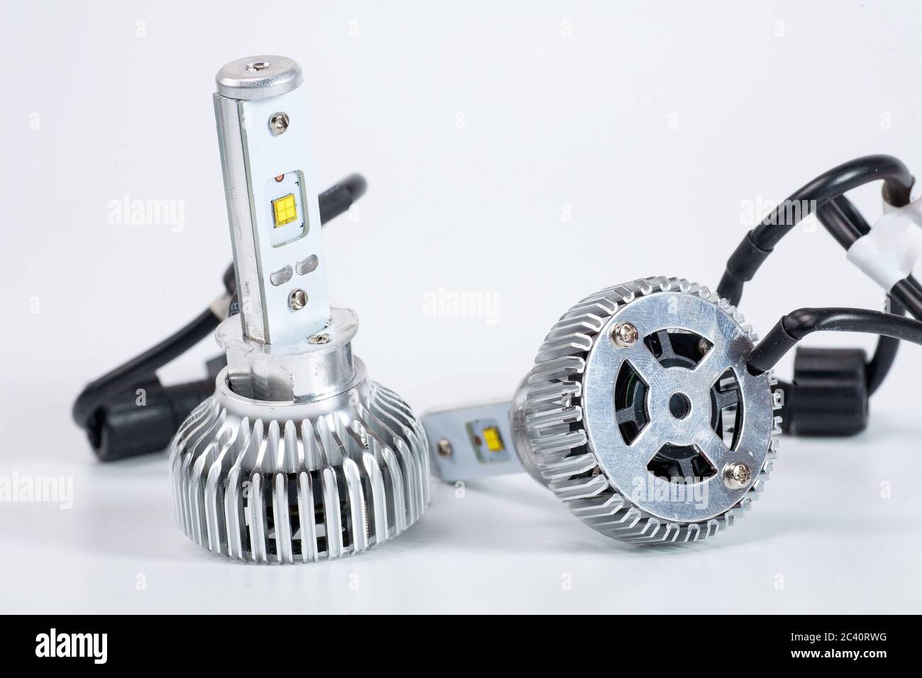 Light bulbs for car lamps. Automotive part in Silvery metallic and ...