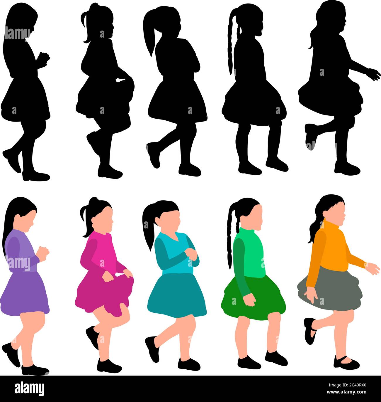 faceless child, and silhouette of a child, set Stock Vector Image & Art ...