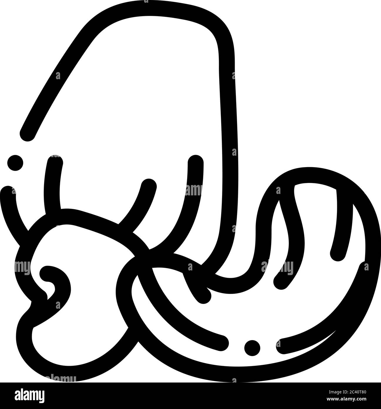 cashew nut icon vector outline illustration Stock Vector Image & Art ...