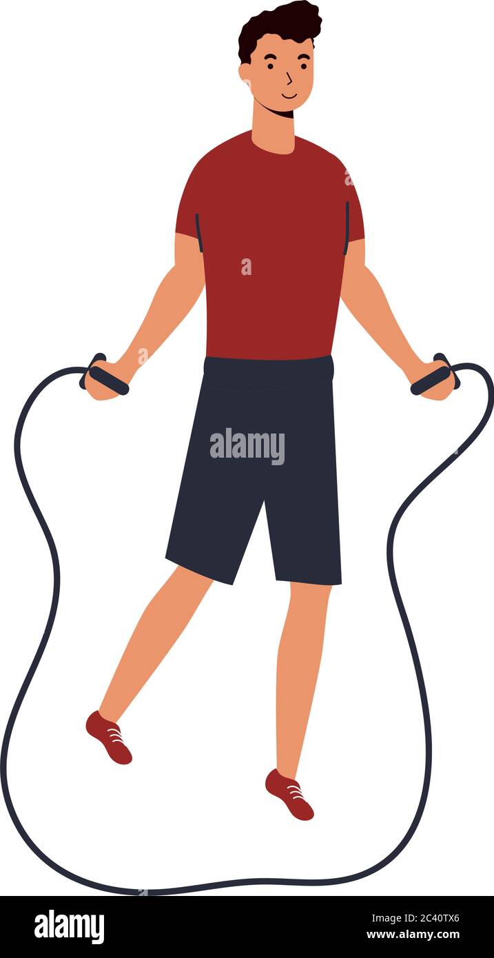 Man jumping lasso design, Gym sport bodybuilding healthy lifestyle ...