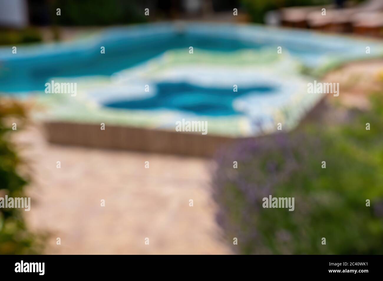 Abstract blur swimming pool in hotel resort for background ...