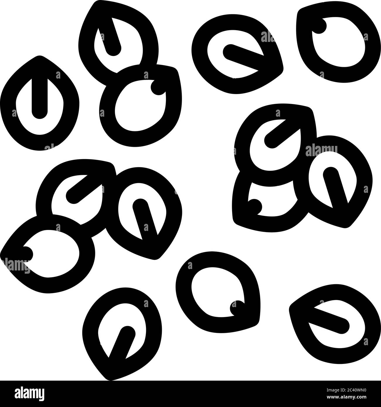 nuts seeds icon vector outline illustration Stock Vector Image & Art ...