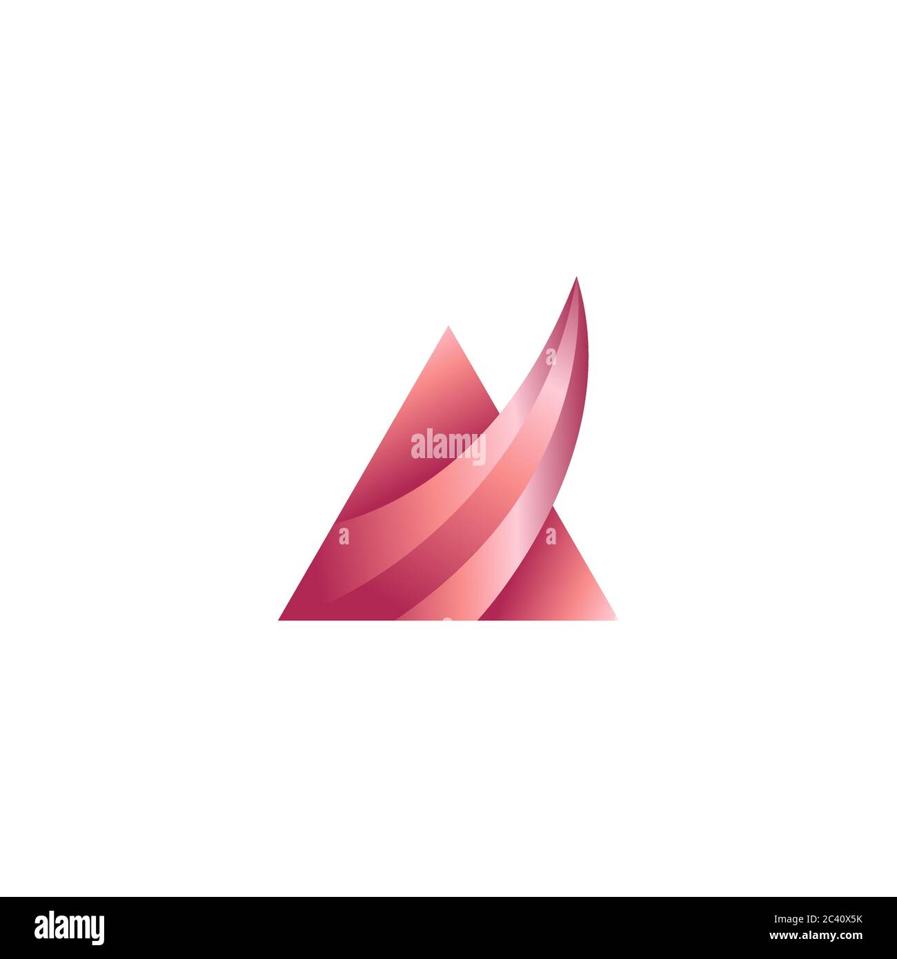 Curvy Gradient Creative Modern A Letter Logo Design with Modern Trendy ...