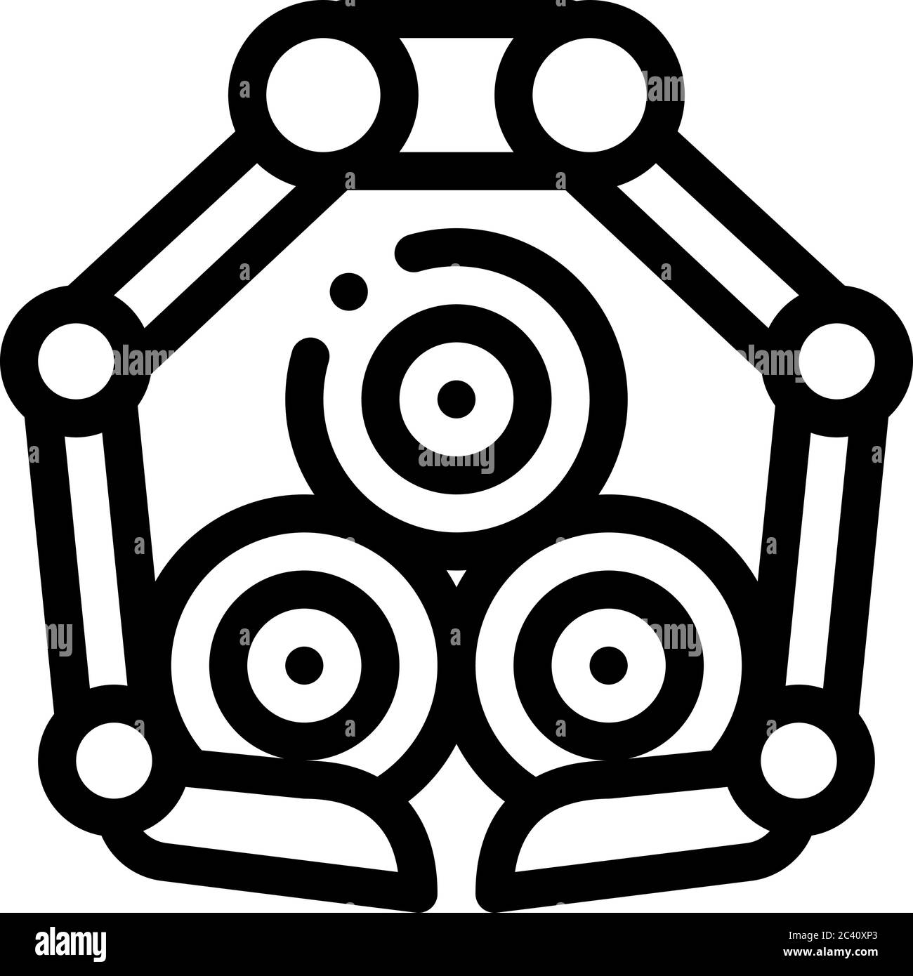 logging loading machine icon vector outline illustration Stock Vector ...