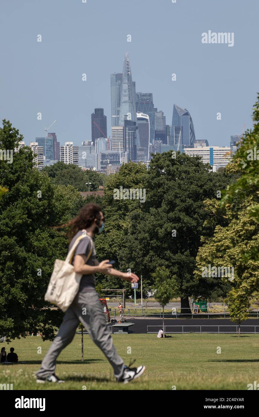 London, England. 23rd June 2020. City views of London Bridge skyline ...
