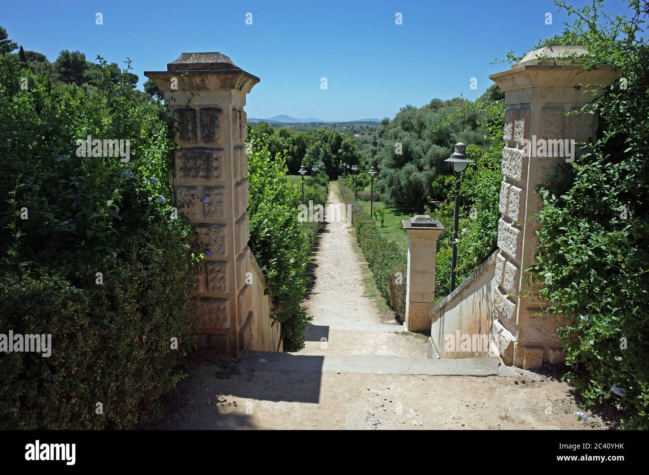 Sassari, Sardinia, Italy. Monserrato park and garden Stock Photo - Alamy