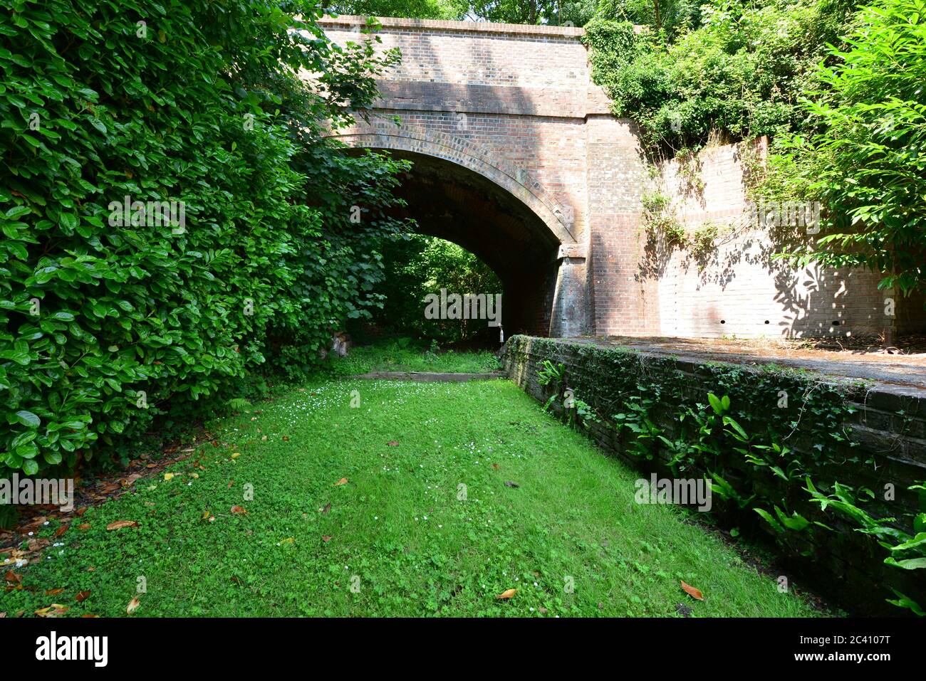 The road bridge crossing the old railway line at Petworth Stock Photo ...