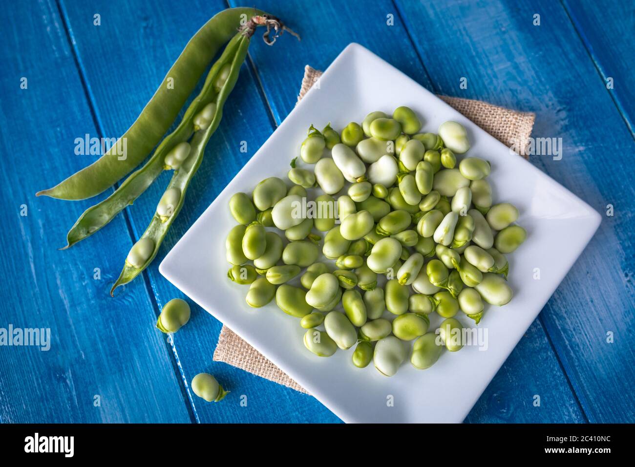 Fava beans in open pod hi-res stock photography and images - Alamy