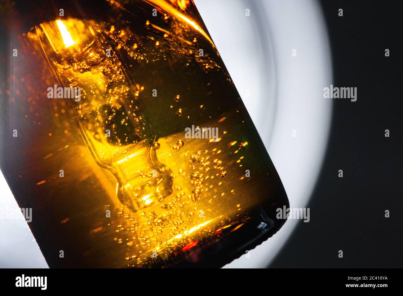 Close up photo of glass cosmetics container for oily texture Stock ...