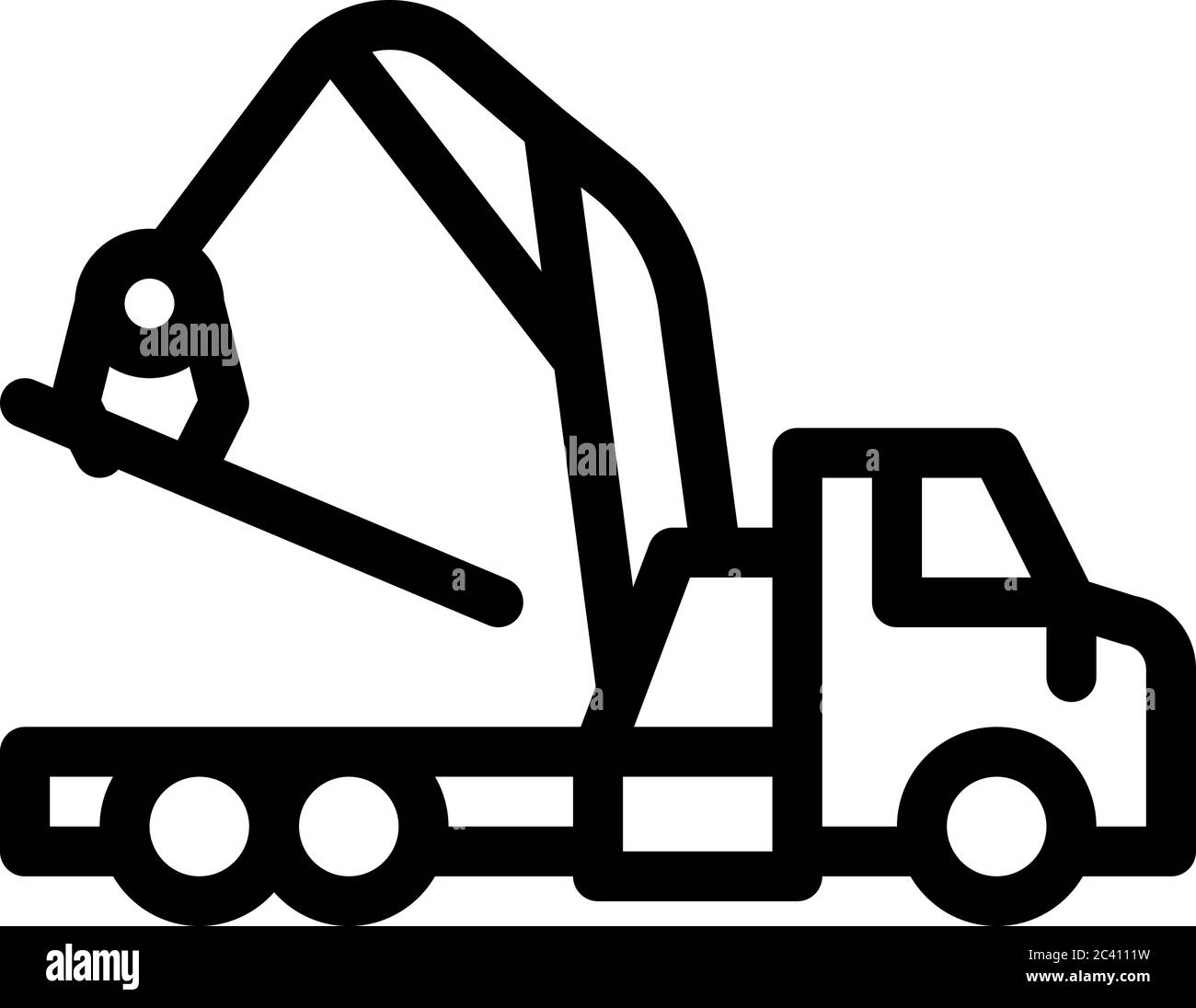 loading wood machine icon vector outline illustration Stock Vector ...