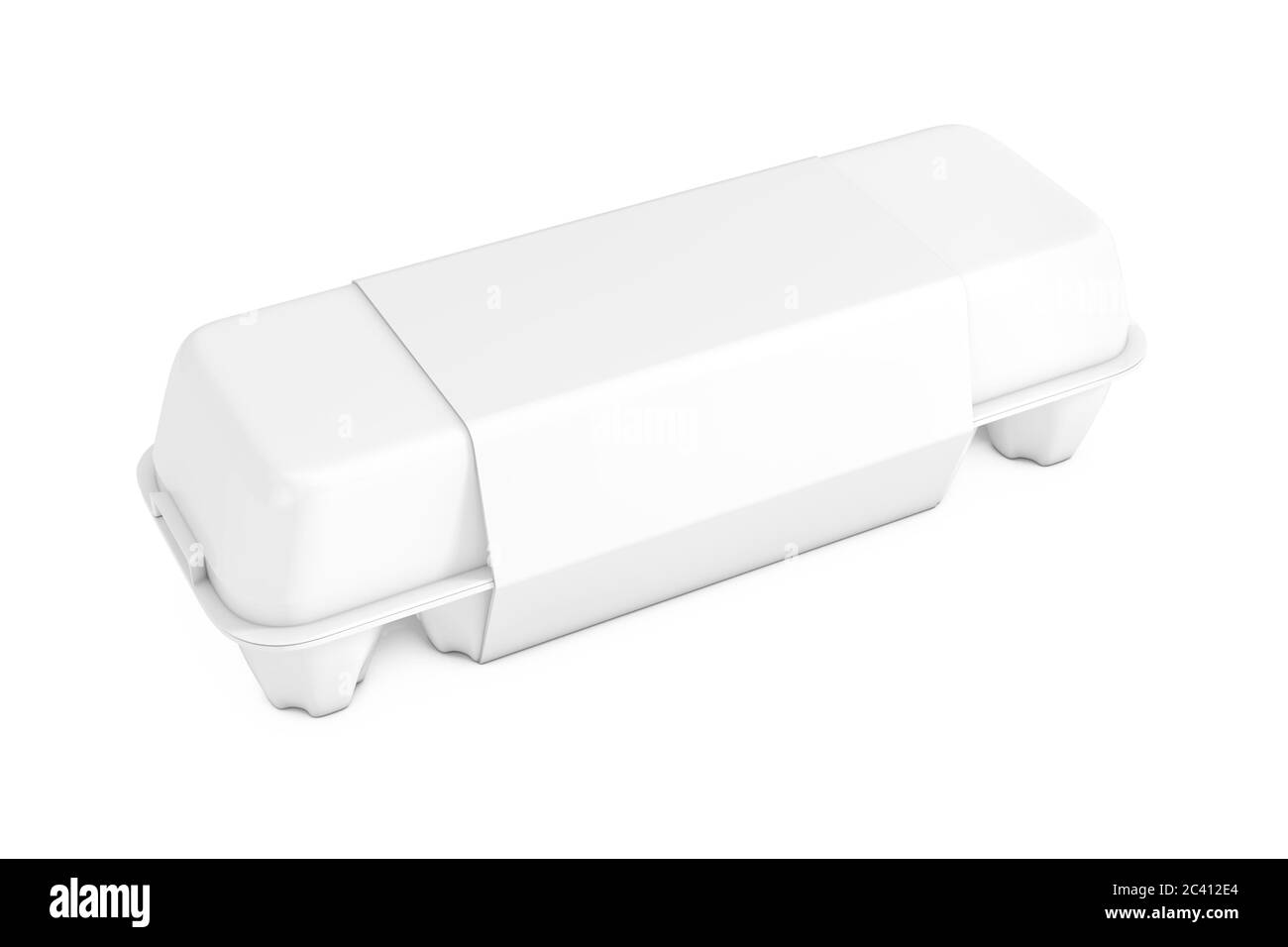 Egg White Cardboard Box with Blank Label with Free Space for Your ...