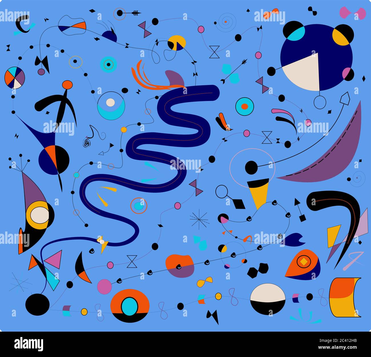 Abstract blue background ,surrealism art style Stock Vector Image & Art ...