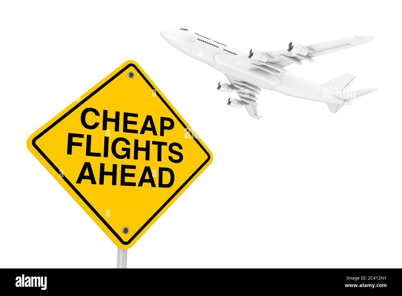 Aeroplane sign isolated on white hi-res stock photography and images ...