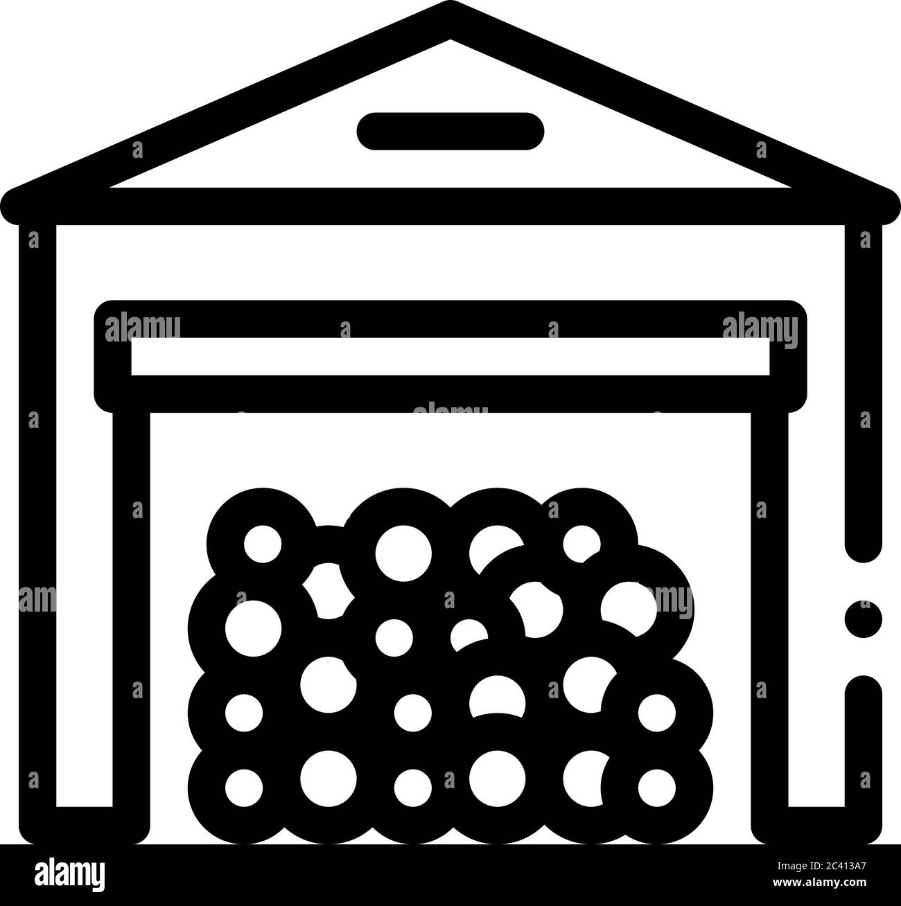 logging storage icon vector outline illustration Stock Vector Image ...
