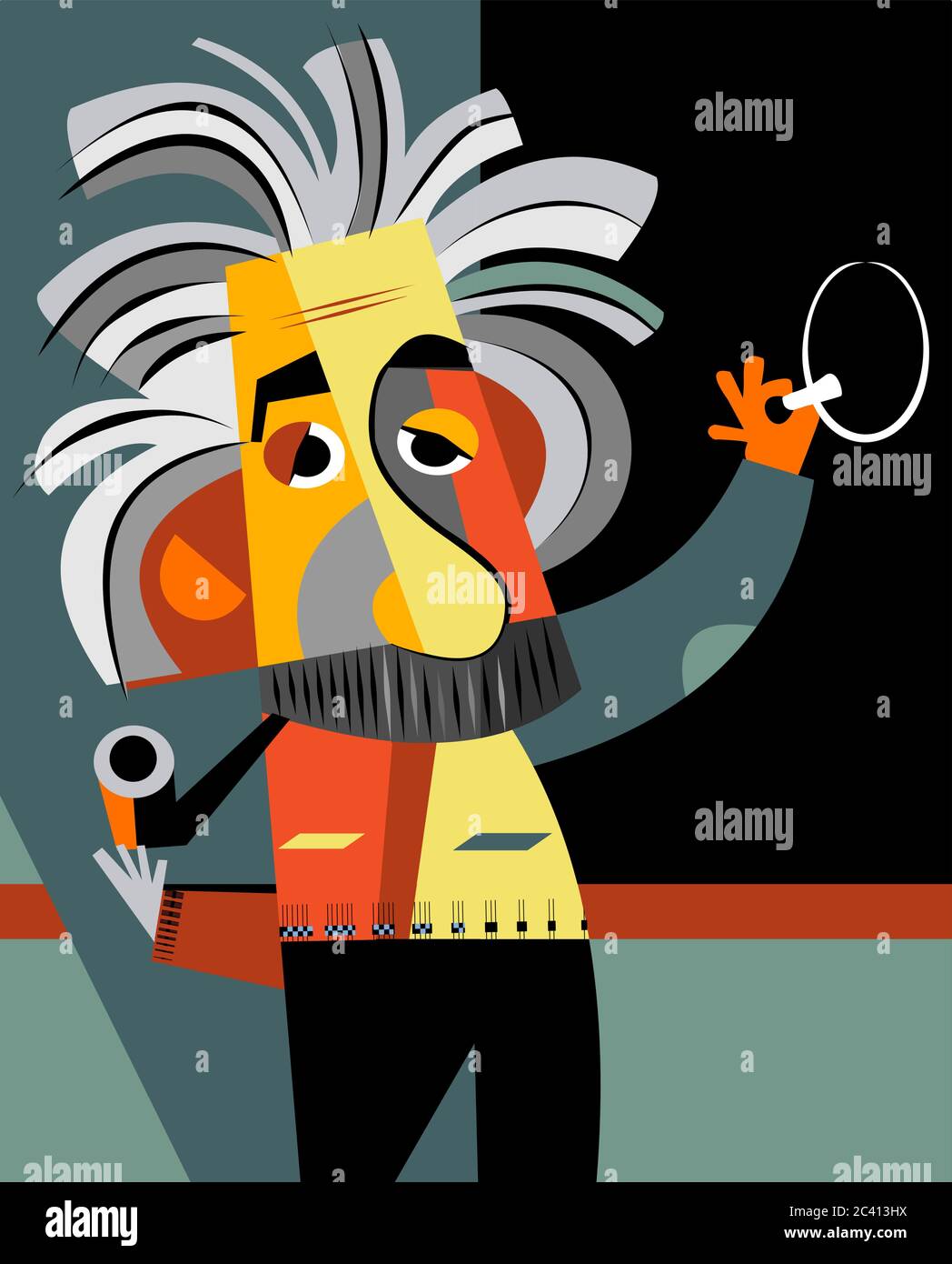 Colorful abstract background, cubism art style, math teacher Stock ...